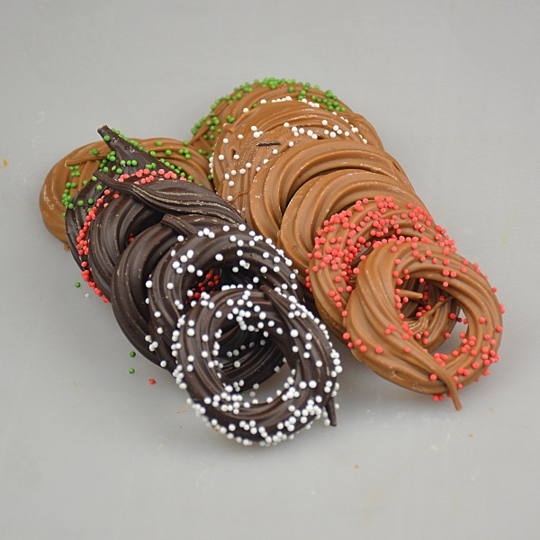 Chocolade kransjes uit eigen chocolaterie